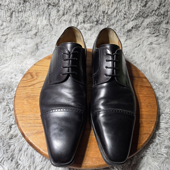 Magnanni | Shoes | Magnanni Mens Black Leather Lace Designer Dress ...